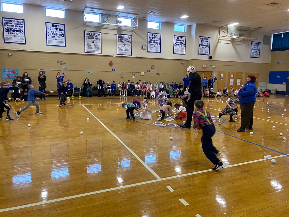 Snowballs in the Gym! | St. Mary School Swormville